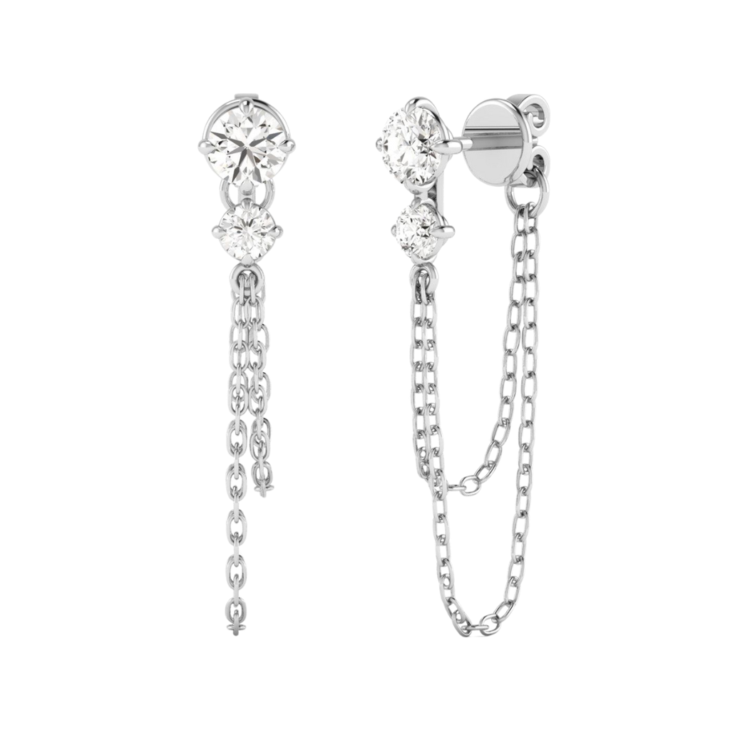Starlight Two Stone Chain Earrings – Crawford Jewelers